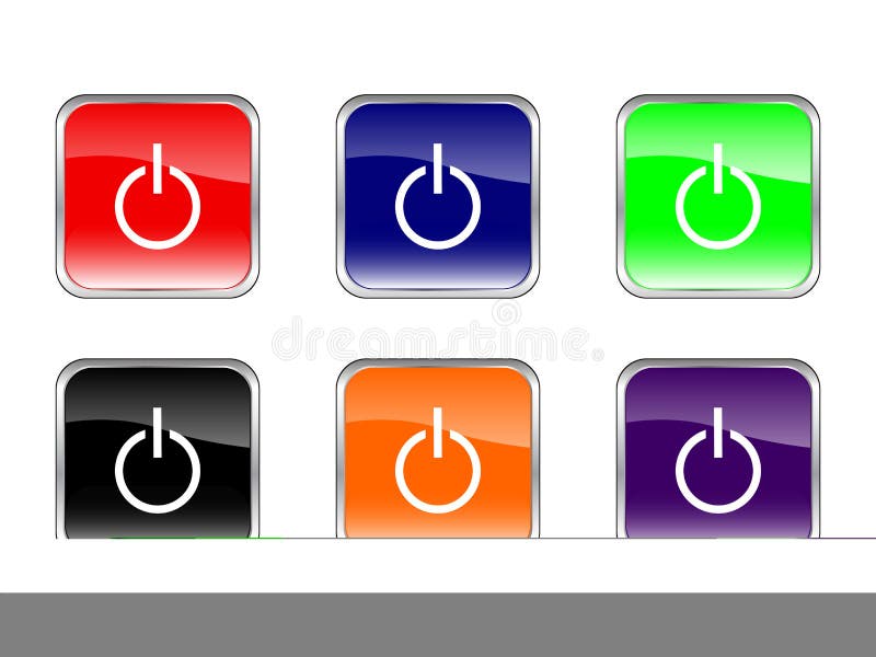 Power Buttons Illustration Vector Download Stock Vector - Illustration ...