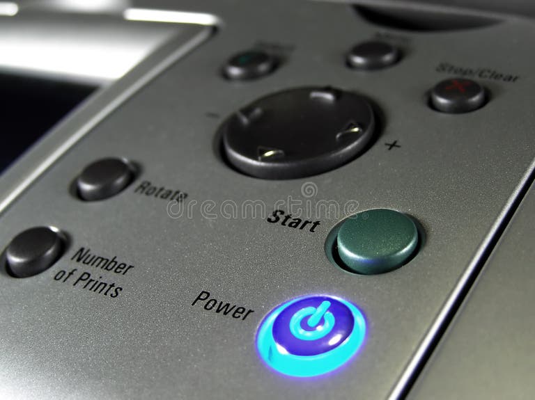 Buttons of printer stock image. Image of blue, screen, navigation - 707167