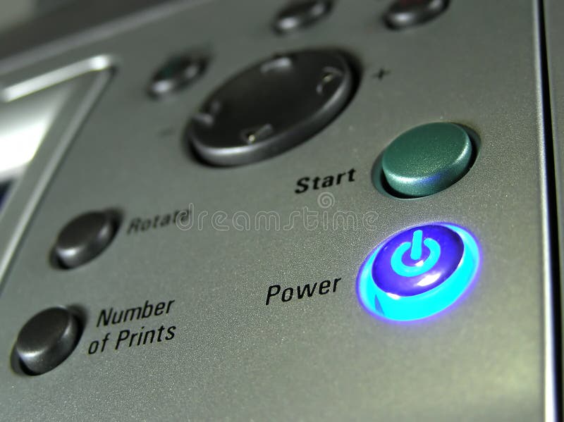Buttons of printer stock image. Image of blue, screen, navigation - 707167