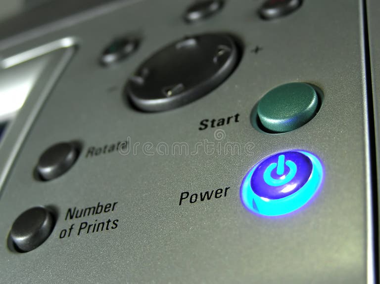 Buttons of printer stock photo. Image of closeup, screen - 707198