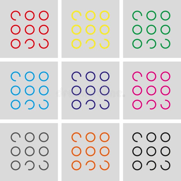 Buttons of the Program Icon Stock Vector Illustration Flat Design Stock ...