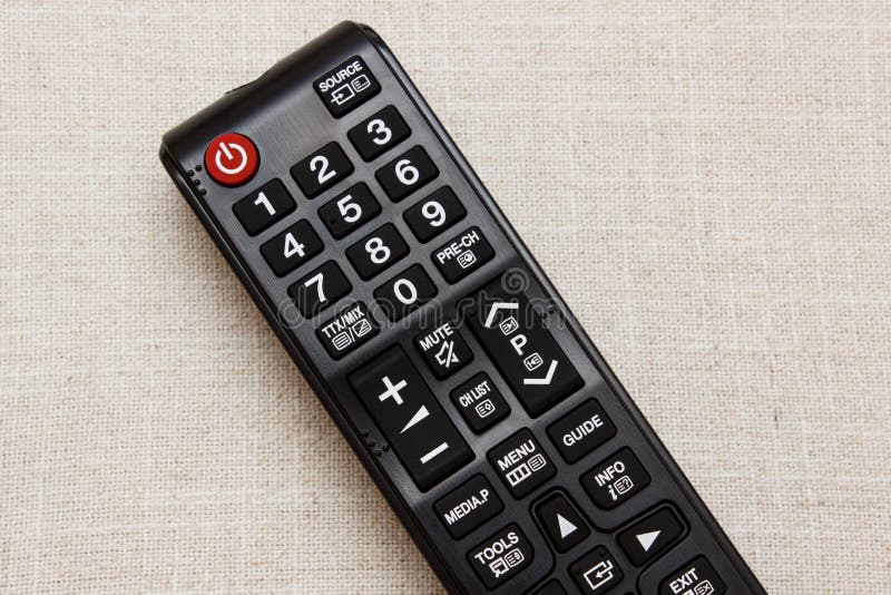 Buttons on Remote Control for Television Stock Photo - Image of device ...