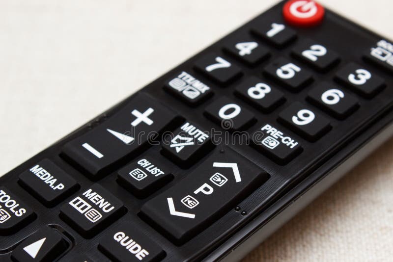 Buttons on Remote Control for Television Stock Image - Image of object ...