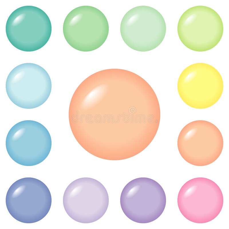 Buttons - round and pastel stock vector. Illustration of buttons - 771063