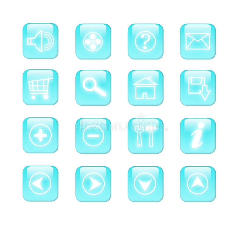 Cyan on and Off Buttons - Vector Stock Vector - Illustration of ...