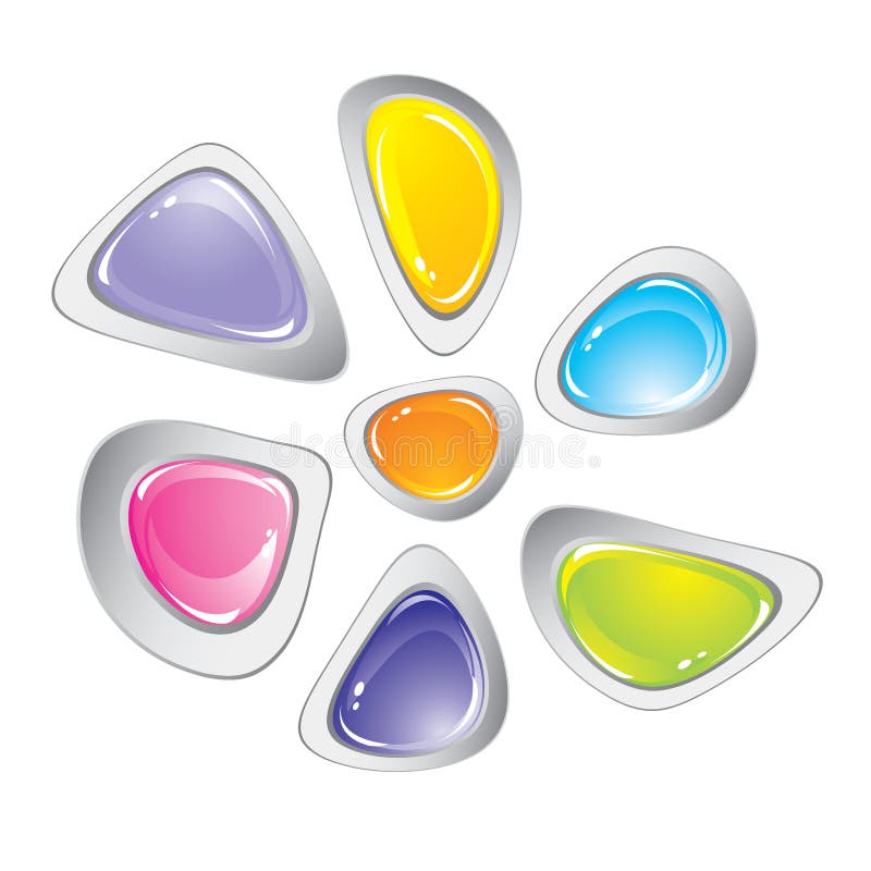 Set of buttons stock vector. Illustration of colors, submit - 9679536