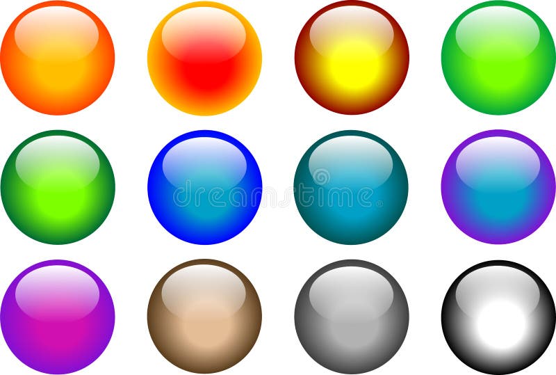 Buttons set stock vector. Illustration of transparent - 7926687