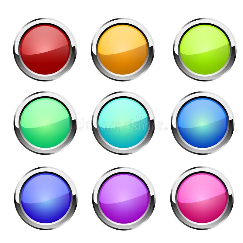 Buttons set. Vector stock vector. Illustration of bright - 46131191