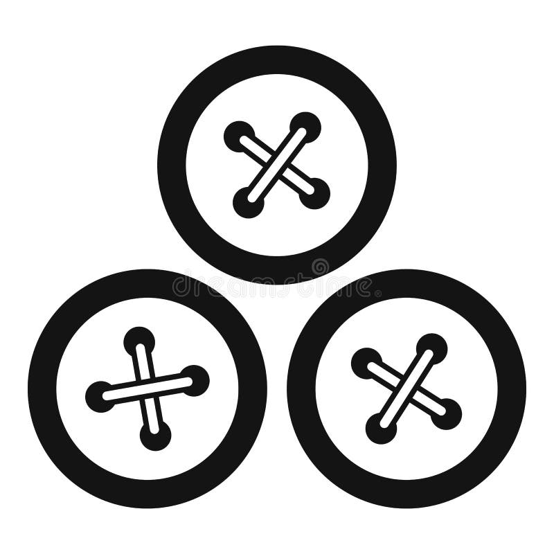Buttons for Sewing Icon, Simple Style Stock Vector - Illustration of ...