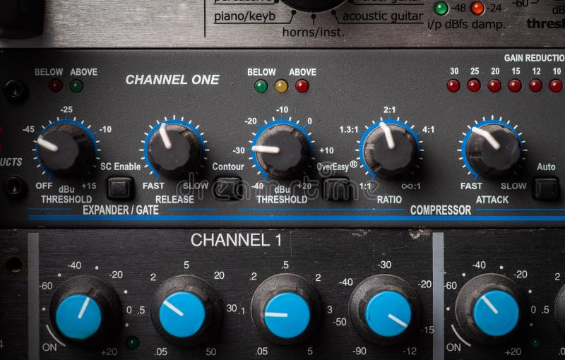 Buttons in sound studio stock photo. Image of adjust - 68566376