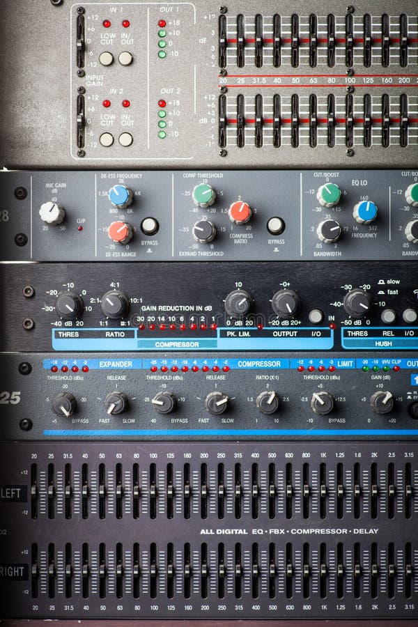 Buttons in sound studio stock photo. Image of audio, soundboard - 68017146