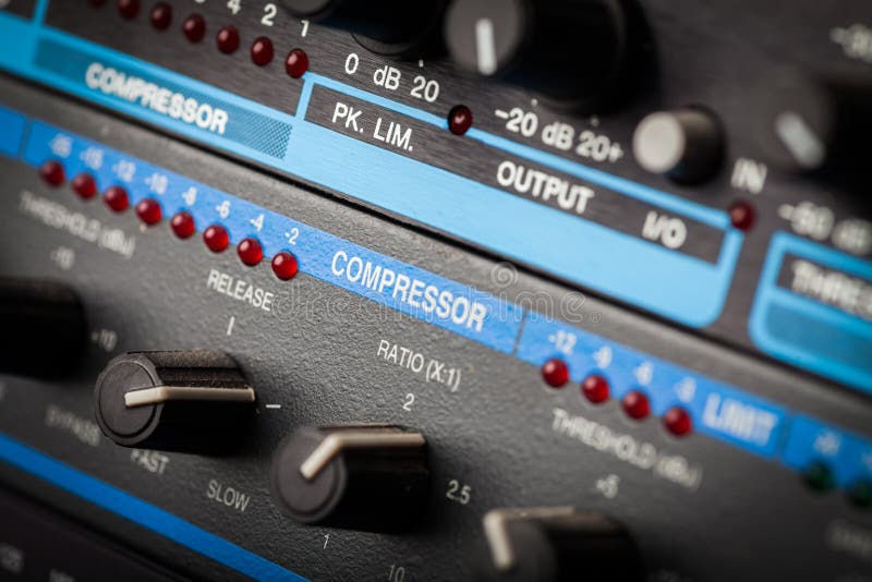 Buttons in sound studio stock image. Image of production - 68962125