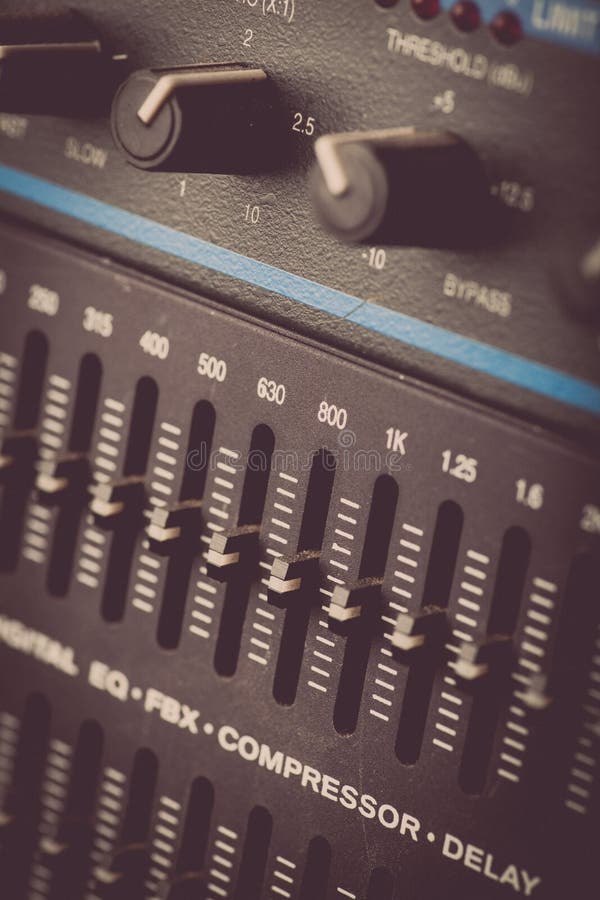 Buttons in sound studio stock image. Image of deck, digital - 69221995