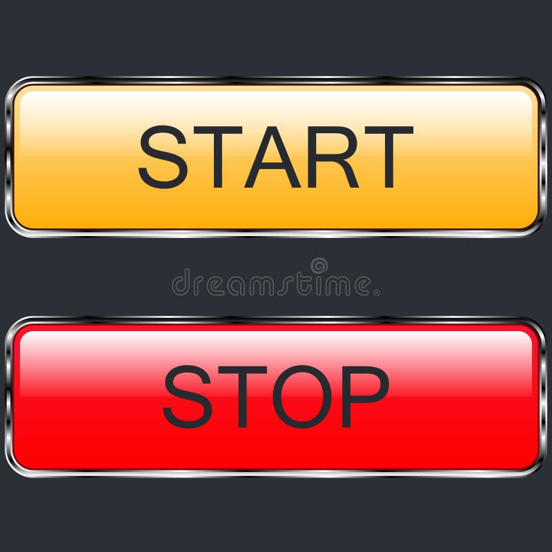 Start and stop buttons stock illustration. Illustration of candy - 6750478