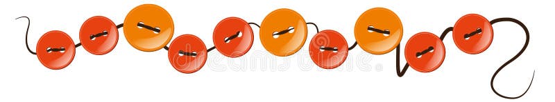 Buttons on a string stock vector. Illustration of isolated - 43544515