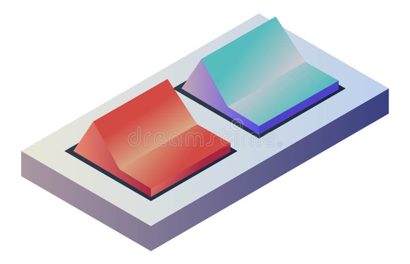 Buttons with Switching on and Off, Device Control Stock Vector ...