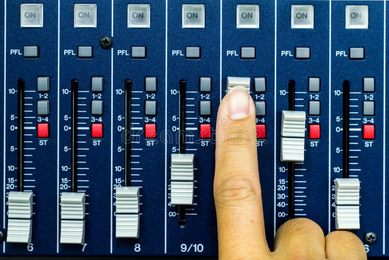 Audio faders stock photo. Image of dubassy, analyse, song - 483930