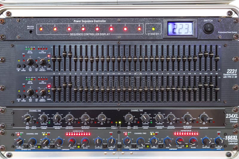 Buttons and Tabs in Various Parts of the Audio Mixer Controller Stock ...