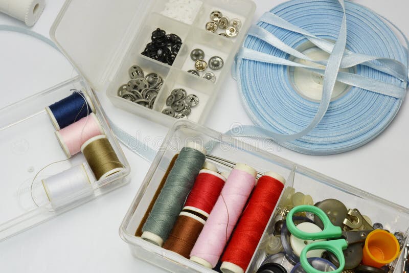 Buttons and thread stock image. Image of fashion, coat - 61744099