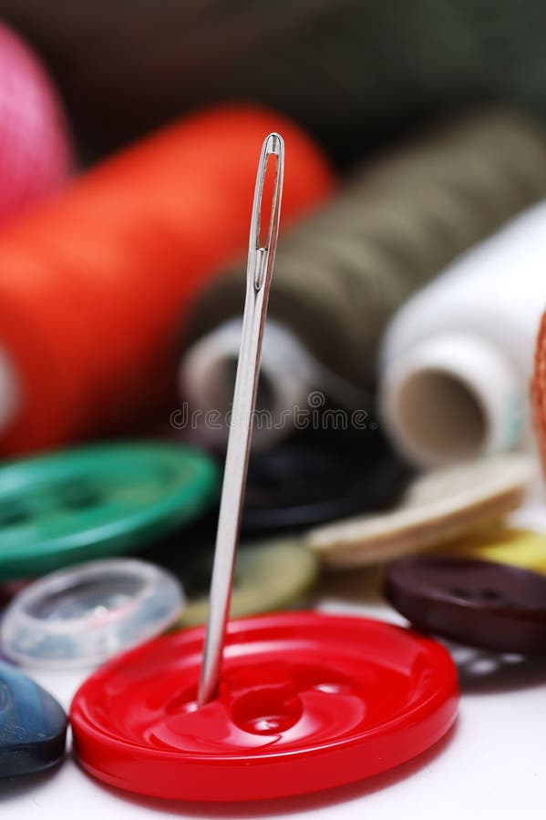 Buttons and threads stock photo. Image of fabric, skein - 12394304
