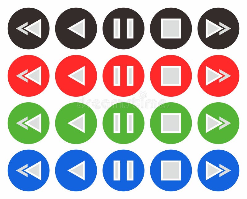 Buttons To Play Media. Menu Button. Media Player Symbol. Menu Button ...