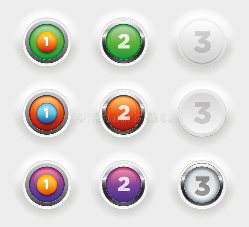 Illuminated Control Buttons Stock Vector - Illustration of color ...