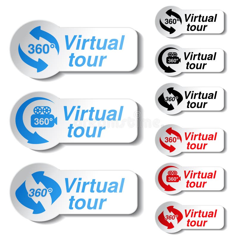 Labels - Stickers for Virtual Tour Stock Vector - Illustration of icon ...