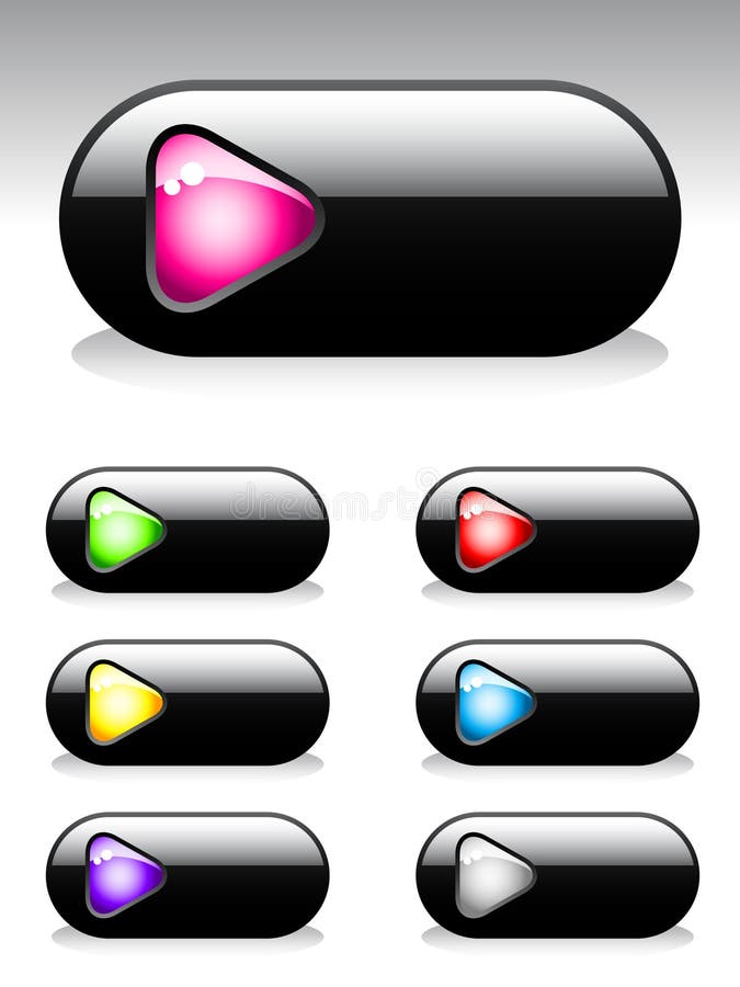 Original Buttons for Web Applications. Stock Vector - Illustration of ...