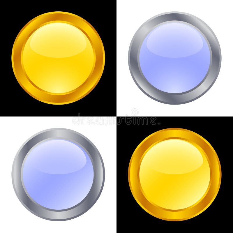 4 Classy Black Buttons stock vector. Illustration of rounded - 2802875
