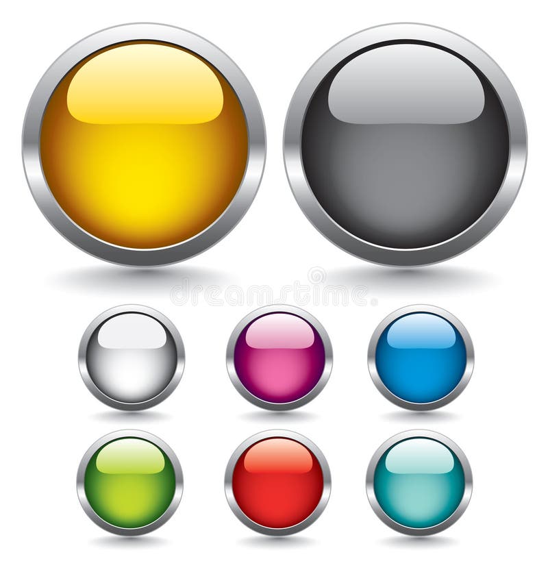 Buttons for web design. stock illustration. Illustration of bright ...