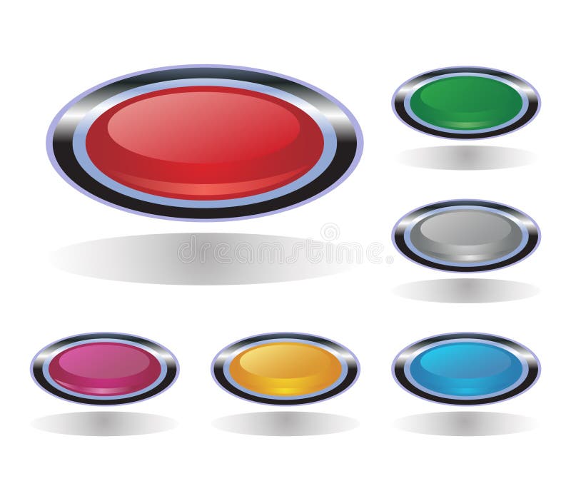 Buttons for Web Design. Vector Stock Illustration - Illustration of ...