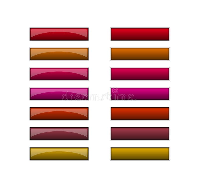 Buttons for Web - Red Shades Stock Illustration - Illustration of ...