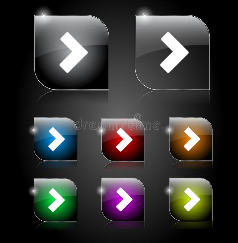 Set of grey web buttons stock vector. Illustration of curve - 21969635