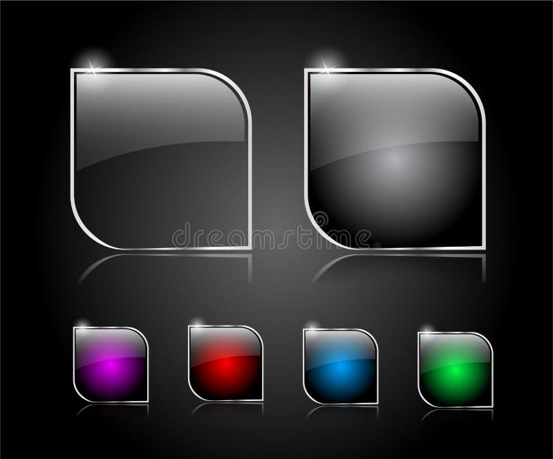 Set of grey web buttons stock vector. Illustration of curve - 21969635