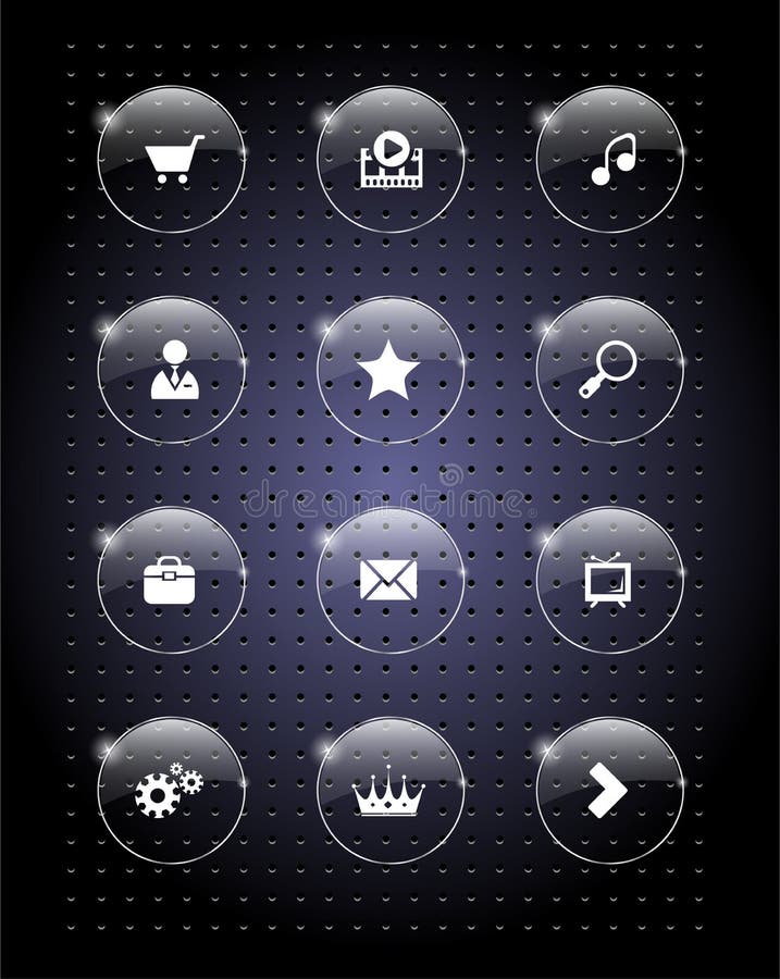 Set of grey web buttons stock vector. Illustration of curve - 21969635