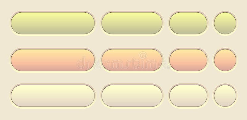 Buttons Yellow Orange Color Collection, Interesting Navigation Panel ...