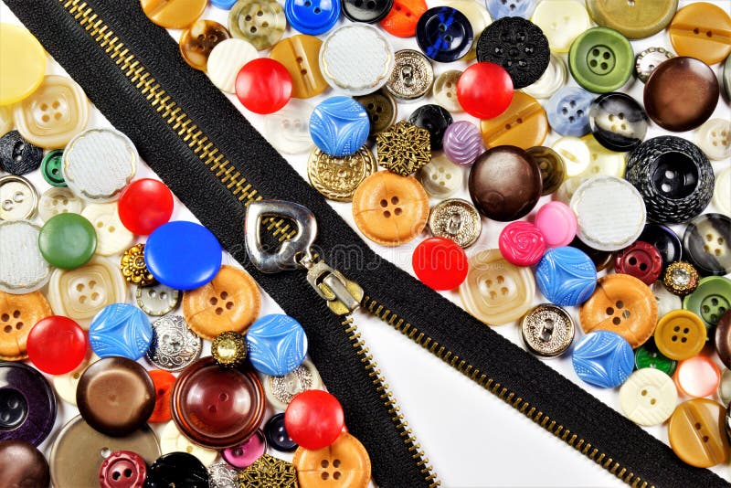 Buttons and Zipper, Background for the Design and Creativity of the ...