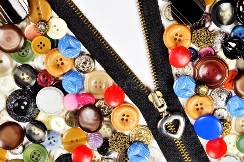 Buttons and Zipper, Background for the Design and Creativity of the ...
