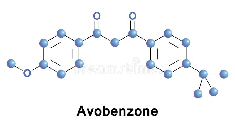 Butyle Methoxydibenzoylmethane D'Avobenzone Illustration de Vecteur ...
