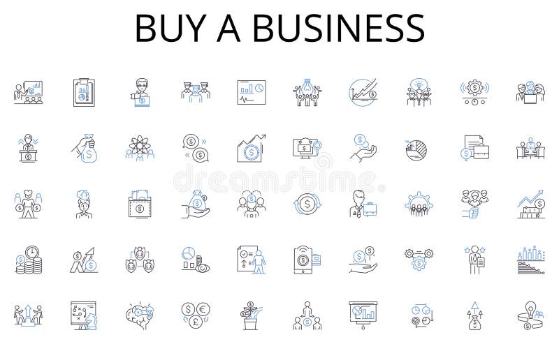 Buy a Business Line Icons Collection. Efficiency, Automation ...