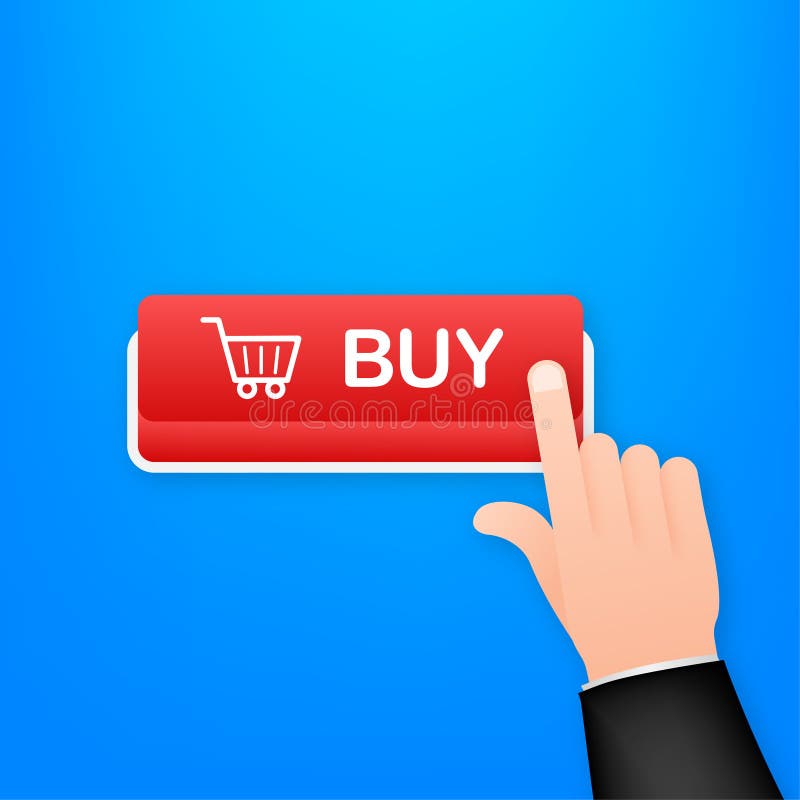 Buy Button Icon. Shopping Cart Icon Stock Vector - Illustration of ...