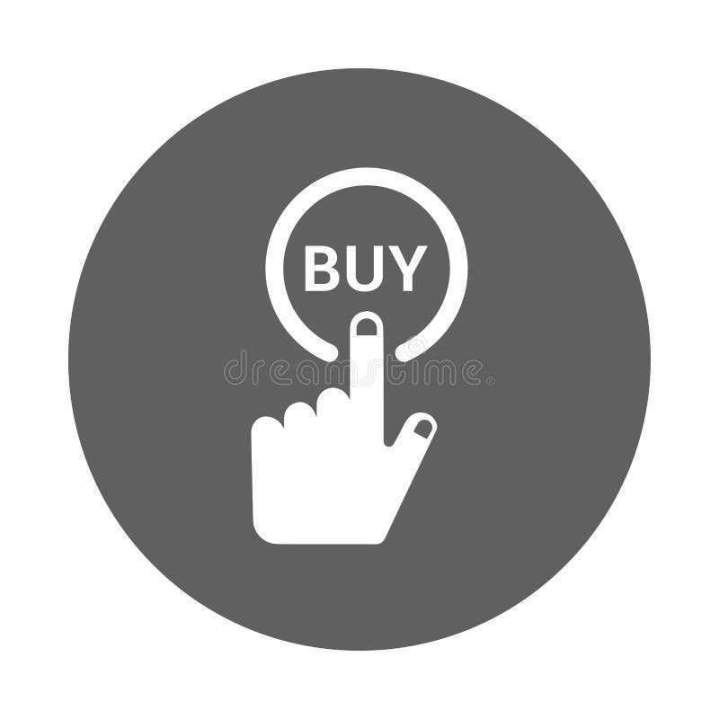 Buy, Click, Finger, Touch Icon. Gray Vector Graphics Stock Vector ...