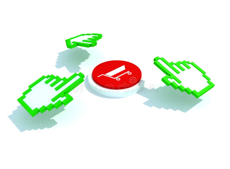 Buy click hand cursors stock illustration. Illustration of hand - 19729947