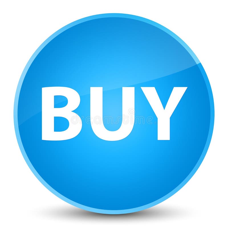 Buy Elegant Cyan Blue Round Button Stock Illustration - Illustration of ...