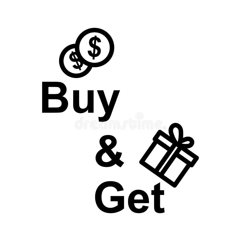 Buy & Get Icon, Vector Illustration Stock Vector - Illustration of ...