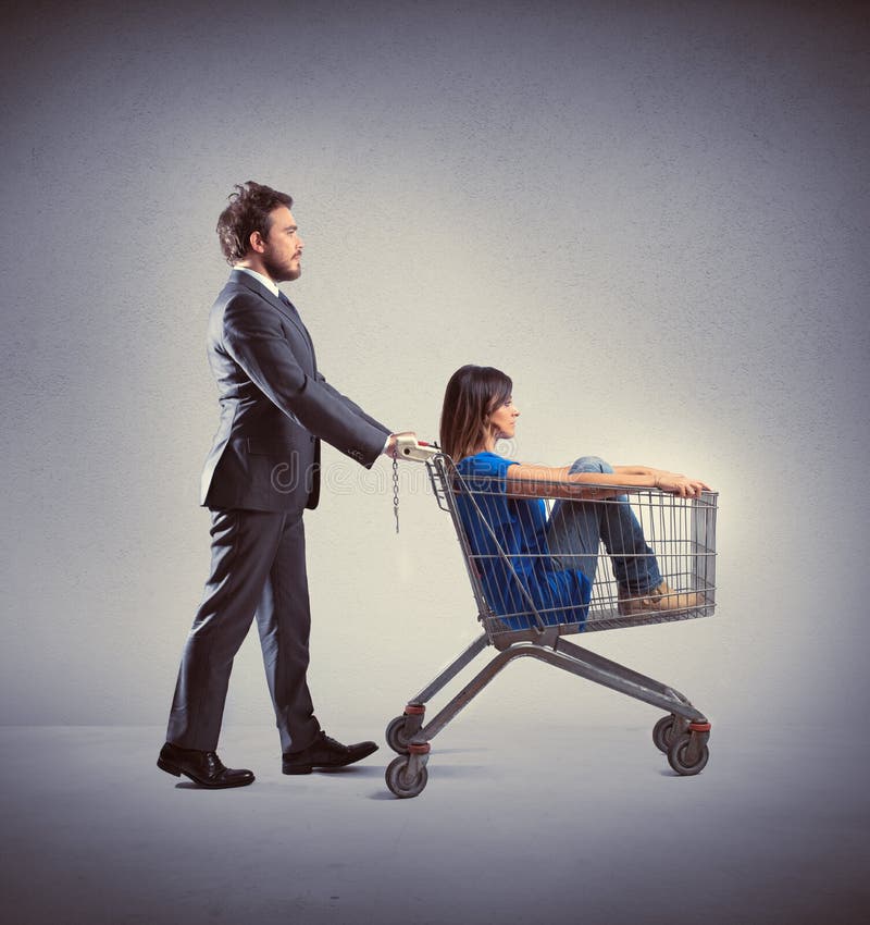Buy a girl stock photo. Image of woman, choose, cart - 37759044