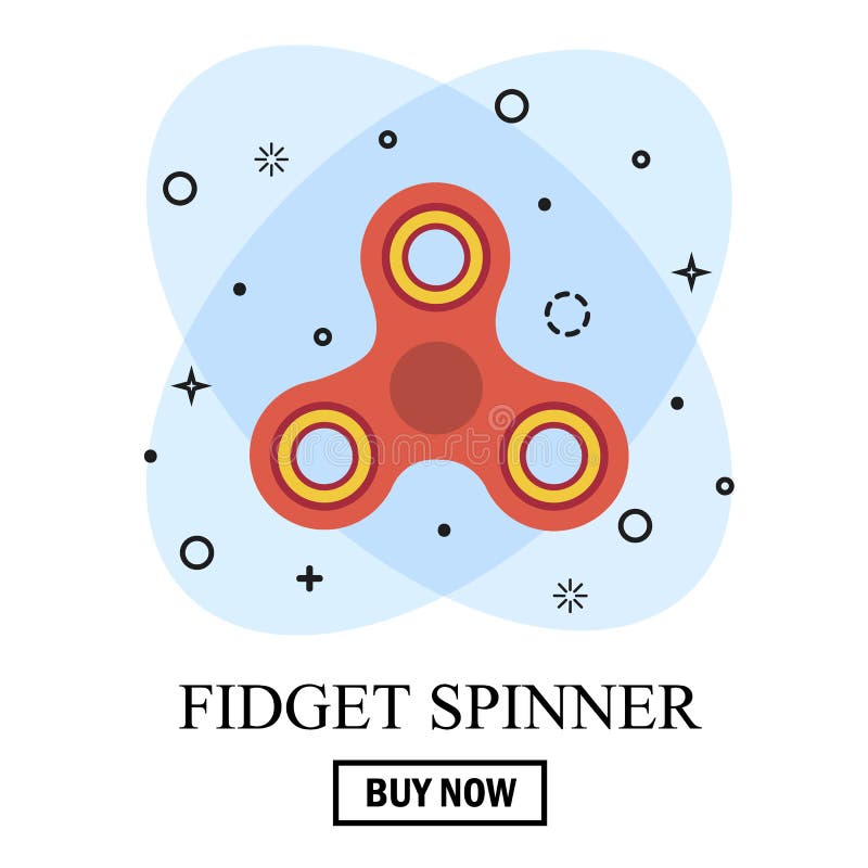 Set of Hand Spinner Toys in Flat and Cartoon Style. White Background ...