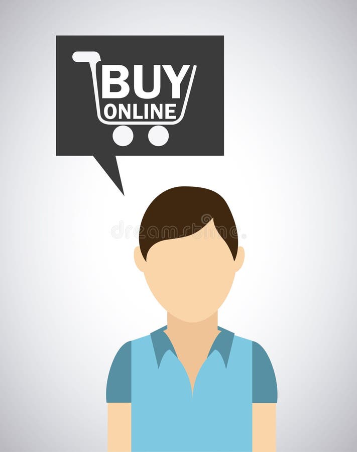 Buy on line design stock vector. Illustration of figure - 45582587