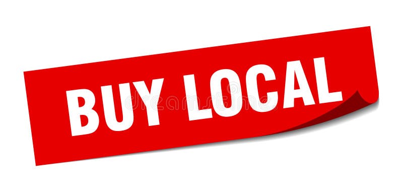 Buy local sticker. stock vector. Illustration of isolated - 153888001