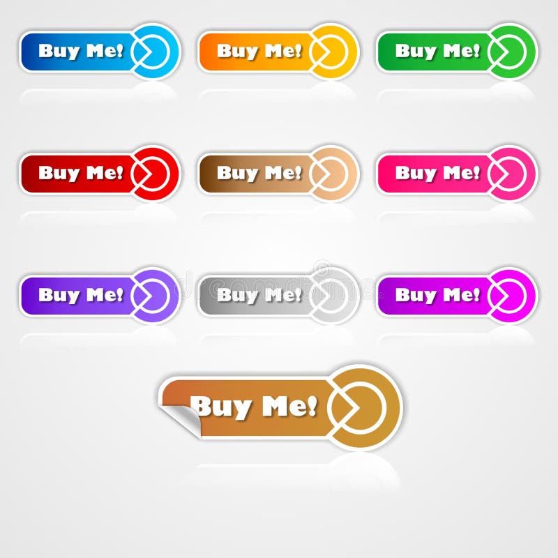 Buy me buttons 2 stock vector. Illustration of icons - 25065866